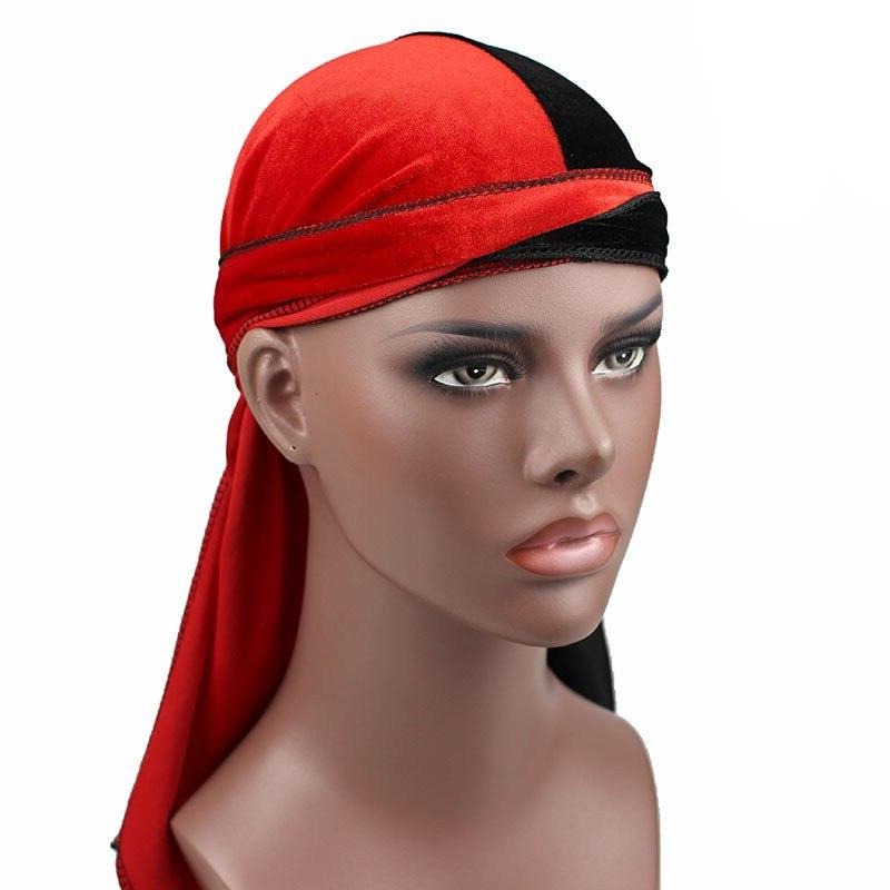 Durag Velours Rouge & Noir | L'Expert du Do-rag & Durags.fr